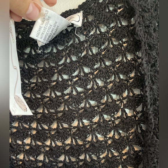 Jackets & Coats | Vintage Black Crochet Vest | Poshmark